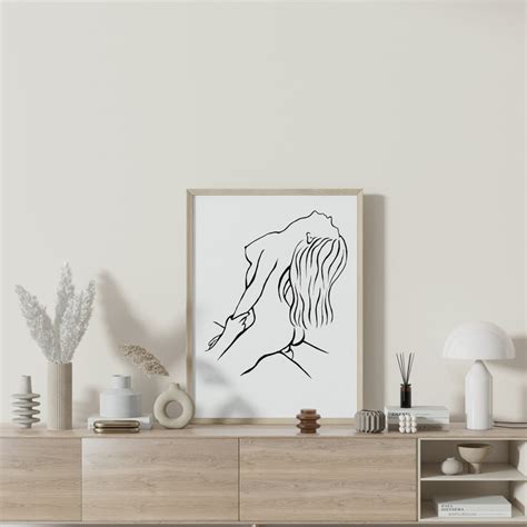 Erotic Nude Art Nude Line Drawing Sensual Minimal Modern Etsy Ireland