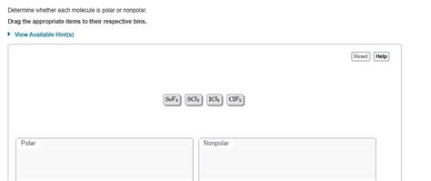 Solved Determine Whether Each Molecule Is Polar Or Nonpolar