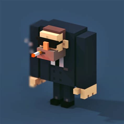 おしゃれな voxel art character 代位
