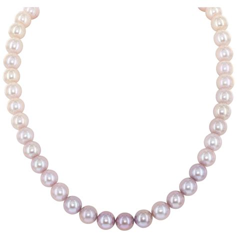 Freshwater Pink 3 3 5mm Cultured Pearl Necklace 14k White Gold Clasp