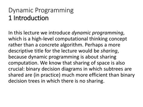 dynamic programming lec 10 презентация онлайн