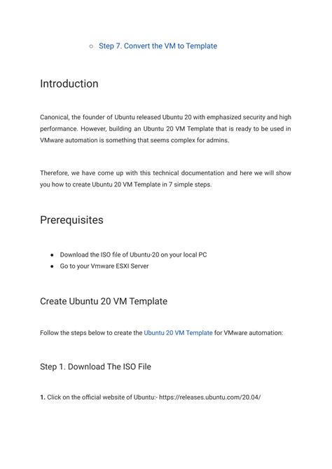 ppt how to create the ubuntu 20 vm template for vmware automation