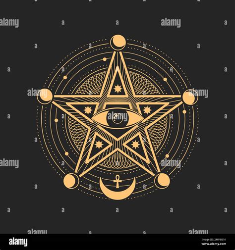 Esoteric Occult Symbol Magic Tarot Card Vector Sign Eye Of Providence
