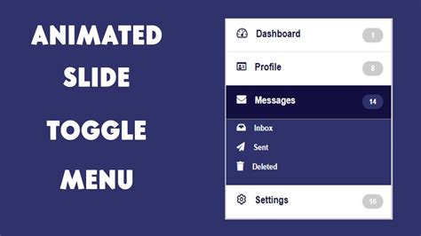 how to create an animated accordion slide menu [html5 css3 jquery