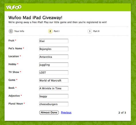 how to create your own mad lib form with wufoo wufoo