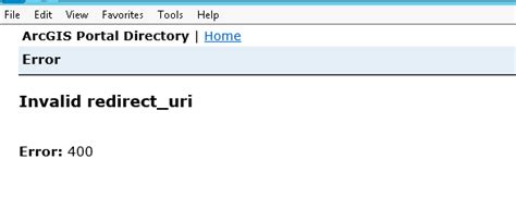 error 400 invalid redirect uri