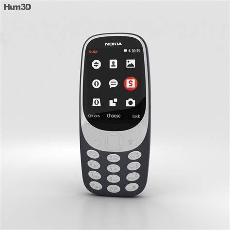 Nokia 3310 2017 Dark Blue 3d Model Download Phones On