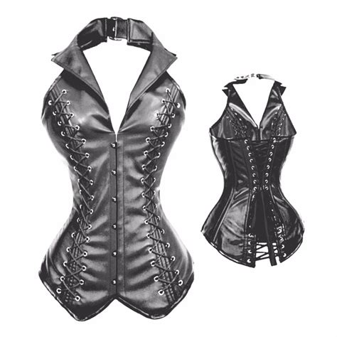 Steampunk Steel Bone Corset Solid Satin Sexy Lingerie Body Bustier