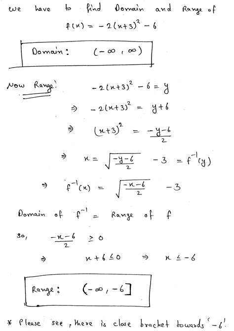 [solved] Question Determine The Domain And Range Of The Following
