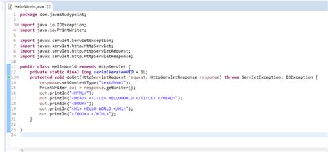 how to create hello world servlet example using eclipse ide with tomcat