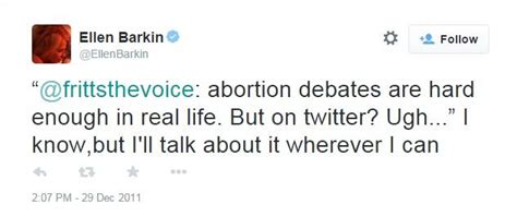 actress ellen barkin “fetuses ” “infants” not people because they