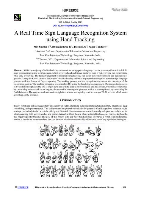 Pdf A Real Time Sign Language Recognition System Using Hand Tracking