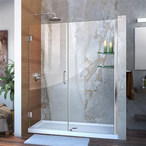 Dreamline Unidoor 58 To 59 In X 72 In Frameless Hinged Pivot Shower