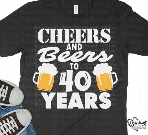 Cheers And Beers To 40 Years Svg Png  Dxf 40th Birthday Etsy