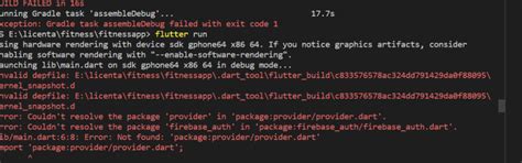 flutter error execution failed for task app compileflutterbuilddebug