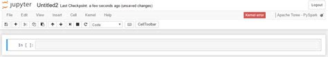 python jupyter notebook with apache spark kernel error stack overflow