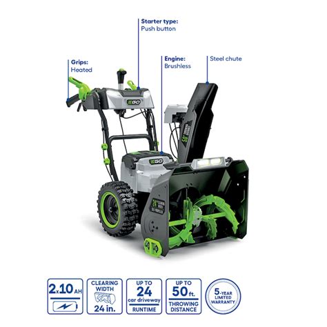 Ego Power 24 In Self Propelled 2 Stage Snow Blower Snt2416 Rona