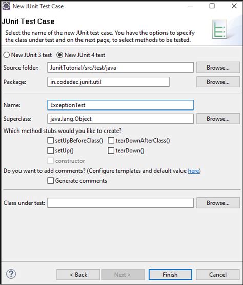 how to test exception in junit codedec