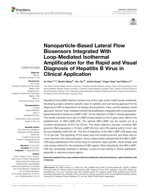 Pdf Nanoparticle Based Lateral Flow Biosensors Integrated With Loop