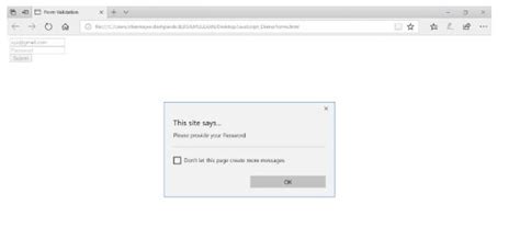 how to implement javascript form validation
