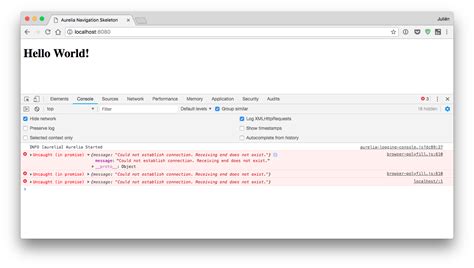 errors in default empty webpack project uncaught in promise could
