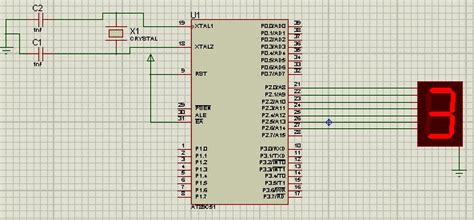 program to implement 7 segment display with 8051