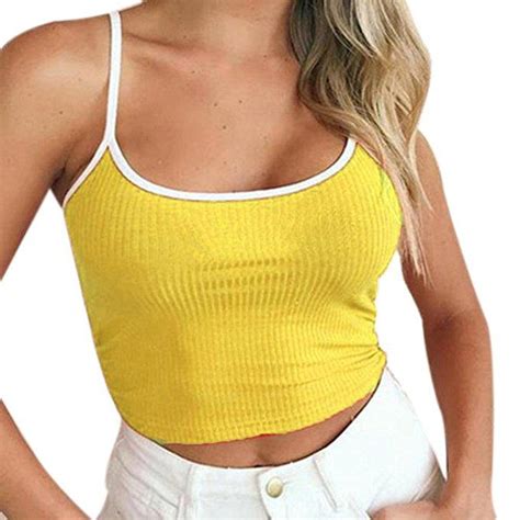 Tuduz Damen T Shirt Armelloses Top Frauen Verstellbare Schultergurte