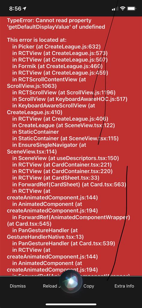 typeerror cannot read property getdefaultdisplayvalue of undefined