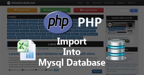 php import excel file into mysql database tutorial