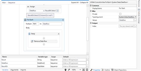 how to delete a row in a data table if row has any empty cells in it