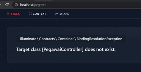 laravel target class xxx does not exist akrisnanda