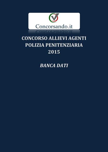 Concorso Allievi Agenti Polizia Penitenziaria 2015 Banca Dati Quz Pdf