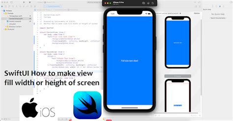 swiftui how to make view fill width or height of screen tutorial101