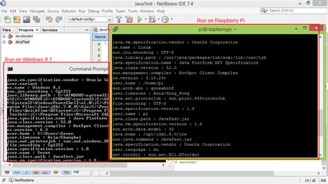 hello raspberry pi develop java application in windows run in