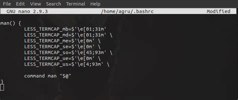 how to view colored man pages in linux geeksforgeeks