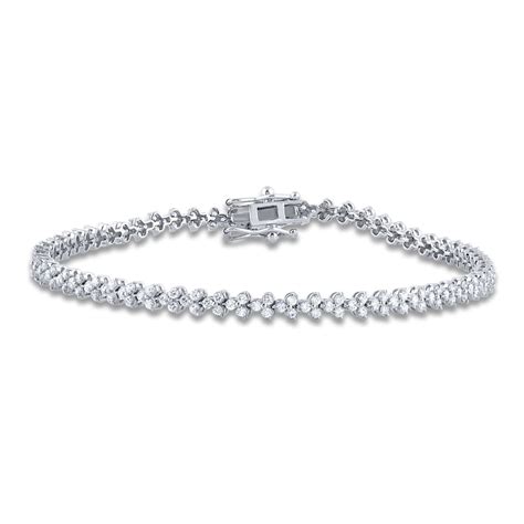 Diamond Tennis Bracelet 2 Ct Tw Round 14k White Gold 7 Jared