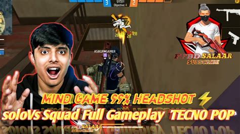 Mind Game Battling 99 Headshot ⚡ Solo Vs Squad Full Gameplay