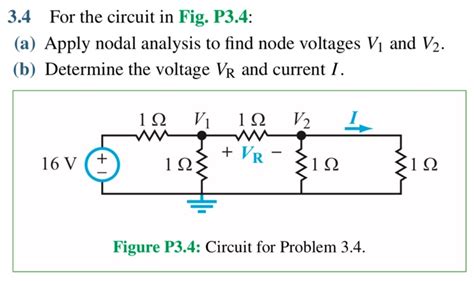 solved 3 1 apply nodal analysis to find the node voltage v