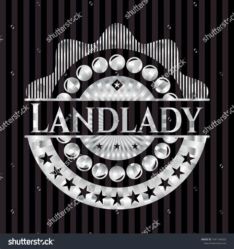 Landlady Silvery Badge Or Emblem Vector Royalty Free Stock Vector