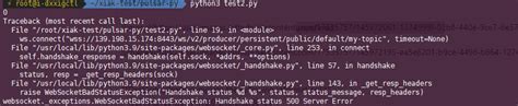 websocket when ssl tsl is enabled error reported error during