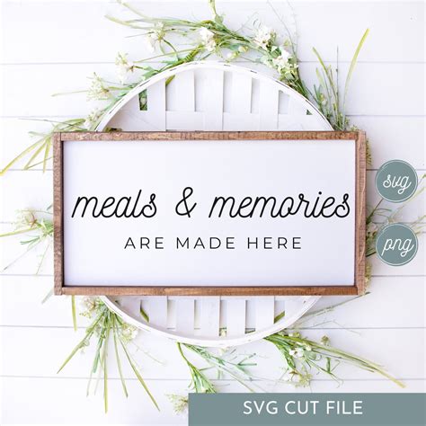 Meals And Memories Made Here Svg Meals Memories Svg Memories Made