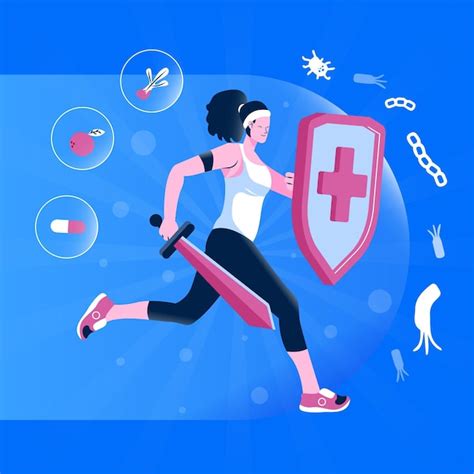 Concepto De Sistema Inmunitario Con Escudo Vector Gratis