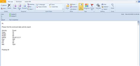 how to copy outlook mail message into excel using vba or