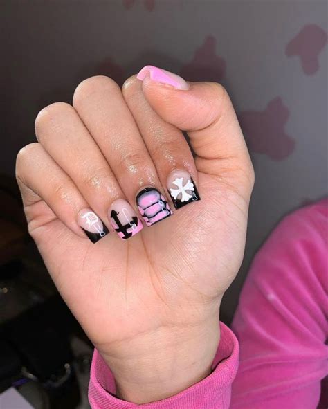 Pin By Ileana🧸 On Nails In 2023 Pink Acrylic Nails Short Square