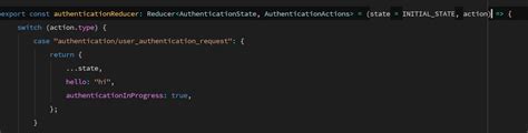 typescript reducer type of redux does not pass return type to the