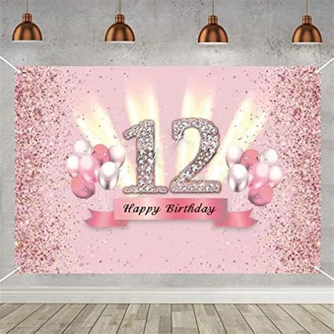 12th Birthday Decorations For Girls Happy 12th Birthday