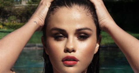 Selena Gomezs Nipples Peek Through Her Swimsuit Get Exclusive Details