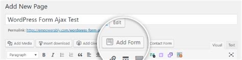 how to submit a contact form without page refresh in wordpress