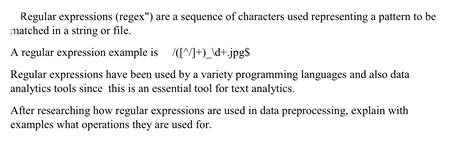 Solved Regular Expressions Regex Are A Sequence Of