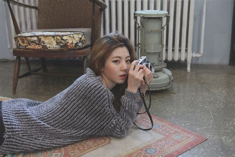 Wallpaper Asian Sitting Dress Fashion Korean Spring Person